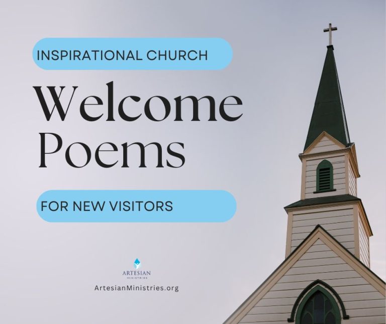 Inspirational Church Welcome Poems for New Visitors - Artesian Ministries